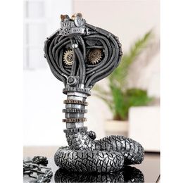 Casablanca by Gilde Tierfigur &raquo;Figur Kobra Steampunk Cobra&laquo; silber Kunstharz B/H/T: 20cm x 30,5cm x 16cm