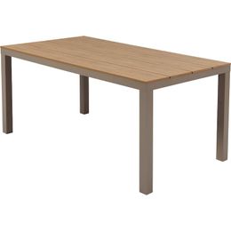 Merxx Gartentisch Piemont braun Aluminium;Kunststoff B/H/T: 160cm x 76cm x 90cm
