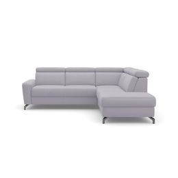 Sit & More sit&more Ecksofa &raquo;Scarlett L-Form&laquo; inklusive Kopfteilverstellung, optional Schlaffunktion & Bettkasten grau B/H/T: 258cm x 226cm, Luxus-Microfaser 