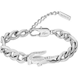 Lacoste Armkette &raquo;CROCODILE&laquo; silber 19cm, Edelstahl