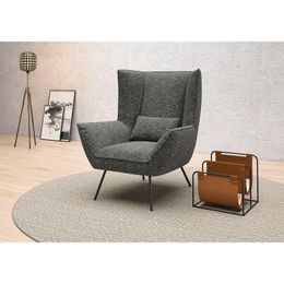 Home Affaire Sessel &raquo;Kilrea Relaxsessel, Ohrensessel&laquo; Extra hohe R&uuml;ckenlehne blau 100% Polyester Chenille, B/H/T: 90cm x 112cm x 94cm