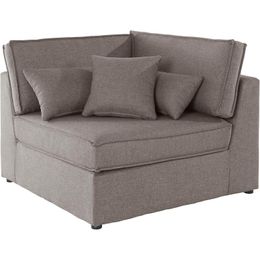 OTTO home Sofa-Eckelement &raquo;Florid&laquo; Teil eines Modulsofas, fester Sitzkomfort, auch in Cord beige Baumwollmix (60% Baumwolle/40% Leinen);Struktur fein 