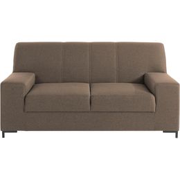 DOMO collection 2-Sitzer &raquo;Ledas kubisch und komfortabel, flache Armlehnen, eleganter Fu&szlig;,&laquo; Breite 170cm, in vielen Farben erh&auml;ltlich braun B/H/T: 