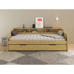 OTTO home Daybett &raquo;"REETE1", Stauraum, Funktionsbett, Kinderbett, inklusive Schubkasten&laquo; 90x200cm, 2 Schlafpl&auml;tze, mit Regalen, FSC zertifiziertes 