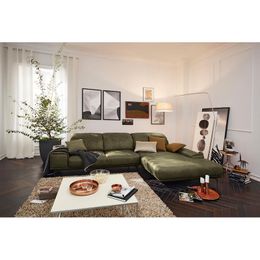 Musterring Wohnlandschaft &raquo;MR 2490 Ecksofa mit erstklassigem Sitzkomfort, Long-Life-Leder&laquo; Fu&szlig; Schwarz, Sitzh&ouml;he 46cm, wahlweise mit Funktionen, Ma&szlig;e 342x207 cm 