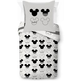 Disney Kinderbettw&auml;sche &raquo; Mickey Mouse&laquo; 2 100% Baumwolle Linon, Obermaterial: 100% Baumwolle B/L: 135cm x 200cm, 1 Stk., 1 Stk., Linon, B/L: 80cm x 80cm, 2