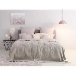OTTO home Tagesdecke &raquo;Mira&laquo; leichte Tagesdecke aus 100% Baumwolle, uni &Uuml;berwurf, ohne F&uuml;llung grau Baumwolle B/L: 150cm x 250cm