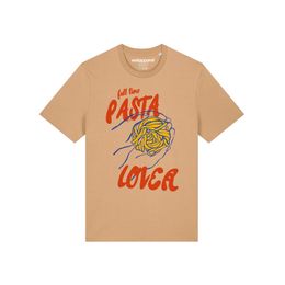 Watapparel T-Shirt 'Pasta Lover' Herren Gr&ouml;&szlig;e S camel / kobaltblau / dunkelgelb / rot