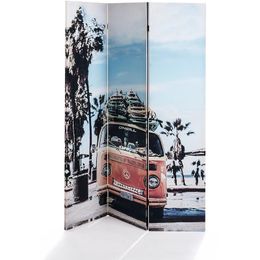 Locker Paravent &raquo;24216-06&laquo; bunt Leinen, Papier B/H/T: 120cm x 170cm x 1cm