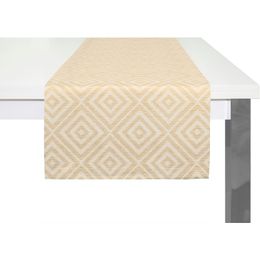 WIRTH Tischl&auml;ufer &raquo;Telfort&laquo; gold Baumwolle, Polyester B/L: 150cm x 40cm, 1 Stk., rechteckig