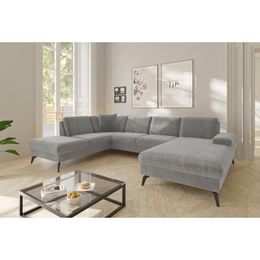 Sit & More sit&more Wohnlandschaft &raquo;Morris Jubi U-Form, B: 300 cm&laquo; mit Armteilfunktion & 1 Zierkissen, optional Schlaffunktion grau 100% Polyester B/H/T: 300cm x