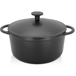 Kr&uuml;ger Fleischtopf &raquo;Eisenguss Fleischtopf mit Deckel RUSTICA&laquo; 1 Stk. tlg. Gusseisen schwarz &Oslash; 20cm + H&ouml;he 11,3cm