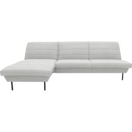 LOOKS by Wolfgang Joop Ecksofa &raquo;LOOKS IX L-Form&laquo; Quersteppung, ohne Armlehnen silber 100% Polyester B/H/T: 274cm x 92cm x 168cm, Struktur weich, 