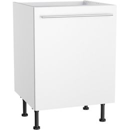 KOCHSTATION Sp&uuml;lenschrank &raquo;KS-Bern2&laquo; Breite 60 cm, 1 T&uuml;r wei&szlig; Holzwerkstoff B/H/T: 60cm x 87cm x 58,4cm, T&uuml;ren: 1 Stk.