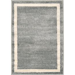 MyFlair Teppich &raquo;Good Times, LAGERR&Auml;UMUNG&laquo; rechteckig 13 mm H&ouml;he Kurzflor, gewebt, melierte Optik, mit Bord&uuml;re grau Polypropylen (PP) B : 66cm 1 Stk., 13mm, L