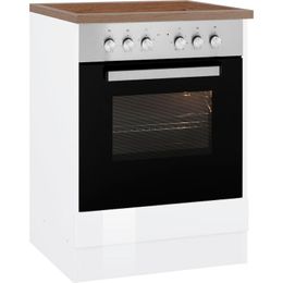 KOCHSTATION Herdumbauschrank &raquo;KS-Virginia,neu in verbesserter Ausf&uuml;hrung&laquo; Stauraum, Breite 60 cm, H&ouml;he 85 cm, Nische f&uuml;r Ofen B/H/T: 56/59/55 cm wei&szlig; 
