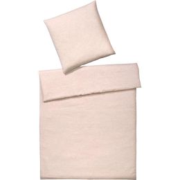 Elegante Bettw&auml;sche &raquo;Breezee&laquo; 2 Stk. angenehmes Hautgef&uuml;hl rot Halbleinen, Obermaterial: 50% Baumwolle, 50% Leinen B/L: 135cm x 200cm, 1 Stk., 1 Stk., 
