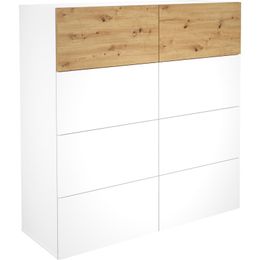 FMD Kommode &raquo;Belm&laquo; Breite 109 cm wei&szlig; B/H/T: 108,9cm x 115cm x 41,7cm, 8 Stk.