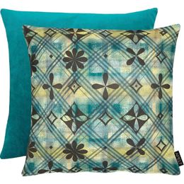 Apelt Dekokissen &raquo;Liz&laquo; Wendekissenh&uuml;lle ohne F&uuml;llung blau Bezug: 100% Polyester B/L: 46cm x 46cm, 1 Stk.
