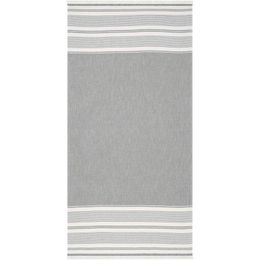 Egeria Strandtuch &raquo;Pestemal&laquo; 80x180 cm, mit Fransen grau gewebte Ware, Baumwolle B/L: 80cmx180cm, 1 Stk., gewebte Ware