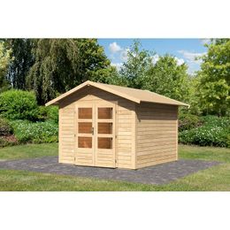 Karibu Gartenhaus &raquo;"Tarmstedt 6" naturbelassen&laquo; aus hochwertiger nordischer Fichte beige Holzwerkstoff ohne Fu&szlig;boden