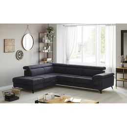 OTTO home Ecksofa &raquo;Astra L-Form, B: 286 cm&laquo; mit Kopfteilverstellung, optional Schlaffunktion & Bettkasten schwarz 95% Polyester (PES) 5%Polyamid (PA) 