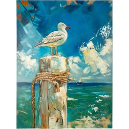 Gilde Metallbild &raquo;Bild rechteckig Coast Bird&laquo; Strandbilder 1 Stk. tlg. Metall B/H/T: 75cm x 100cm x 3,5cm, Strandbilder, 1 Stk.