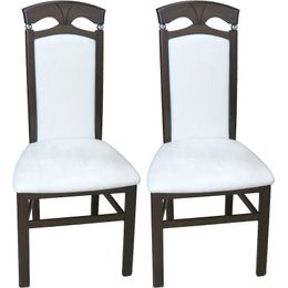 HOFMANN LIVING AND MORE 4-Fu&szlig;stuhl (Set) 2 Stk. beige Polyester B/H/T: 44cm x 94cm x 48cm, 2 Stk., uni