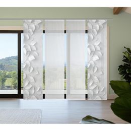 Vision S Schiebegardine &raquo;RIXA&laquo; Paneelwagen 4 Stk. tlg. Schiebevorhang,Bambusoptik,Digitaldruck,SET grau Polyester 260cm, Paneelwagen, 60cm