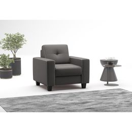 OTTO home Sessel &raquo;Varese&laquo; Kreuznaht in beige braun NaturLEDER , B/H/T: 96cm x 91cm x 90cm