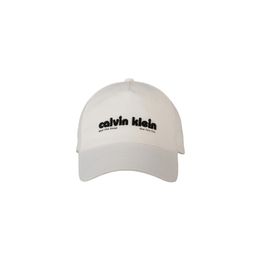 Calvin Klein Jeans Herren Baseball Cap &raquo;6 PANEL SSNL GRAPHIC NYL CAP&laquo; Mit festem Schirm wei&szlig; Einheitsgr&ouml;&szlig;e