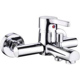CORNAT Badarmatur &raquo;"Skagen" Hochwertiger Messingk&ouml;rper -verchromt - 1/2 Zoll Brauseabgang&laquo; Temperaturbegrenzer & ECO-Funktion / Einhebelmischer zur 
