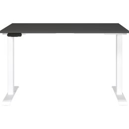 Germania Schreibtisch &raquo;Jet&laquo; moderne Farbvariationen, Breite 120/140/160/180 cm, Made in Germany grau B/H/T: 120cm x 72cm x 80cm, Gestellfarbe wei&szlig;
