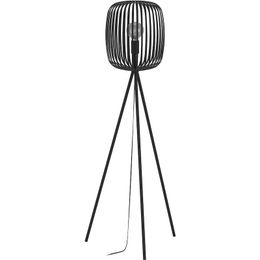 Eglo Stehlampe &raquo;Stehleuchte ROMAZZINA, exkl. E27, Stahl, Stehlampe&laquo; E27 Stativ Standleuchte, Dreibein, 140,5x32,5cm, Wohnzimmerlampe schwarz 1, &Oslash; 