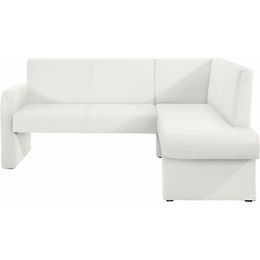 Home Affaire Eckbank &raquo;Umag&laquo; Sitz und R&uuml;cken gepolstert, verschiedene Qualit&auml;ten wei&szlig; Holzwerkstoff, Massivholz, Polyester B/H/T: 190cm x 89cm x 140cm,
