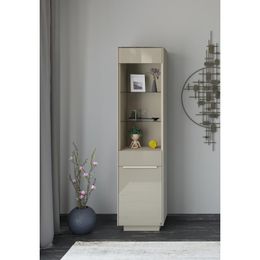 set one by Musterring Standvitrine &raquo;Reno&laquo; 1 Stk. tlg. Mit Sockel in diversen Farben, 193 cm H&ouml;he & Farbauswahl Glas, Holzwerkstoff taupematt lack, B/H