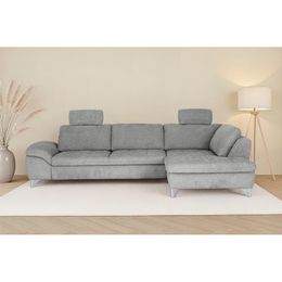 Die PlanBar Ecksofa &raquo;Ottomane MP-IN14007 L-Form, Breite 306 cm&laquo; wahlweise mit Schlaffunktion und verstellbaren Kopfst&uuml;tzen 100% Polyester B/H/T: 306cm