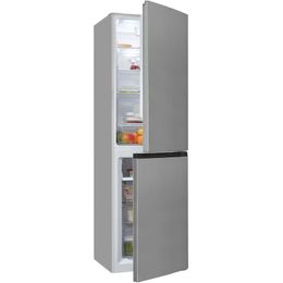 Exquisit K&uuml;hl-/Gefrierkombination &raquo;KGC250-85--040D inoxlook&laquo; 180,5 cm hoch 54,5 cm breit silber Die Einsatzh&ouml;he der Glasb&ouml;den l&auml;sst sich ganz nach 