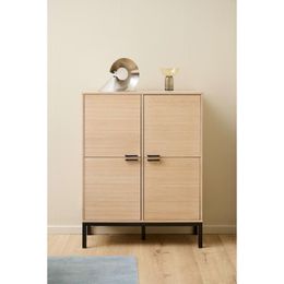 ACTONA GROUP Anrichte &raquo;Kensington&laquo; Schrank, 4 T&uuml;ren und 6 B&ouml;den weiss pigmentiert Eiche, 91x40x120cm beige B/H/T: 91cm x 120cm x 40cm, 4 Stk.