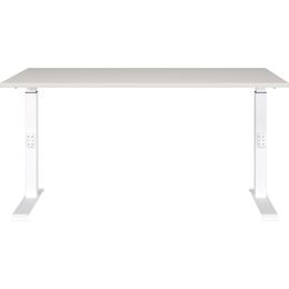Germania Schreibtisch &raquo;Downey&laquo; h&ouml;henverstellbar von 68-91 cm, verf&uuml;gbar in verschiedenen Breiten wei&szlig; B/H/T: 140cm x 91cm x 80cm, Gestellfarbe Wei&szlig;