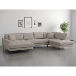 Trends by HG Wohnlandschaft &raquo;Summer&laquo; U-Form, B: 360cm in Cord & Struktur beige 90% Polyester;10% Nylon B/H/T: 360cm x 86cm x 195,5cm, Struktur, 