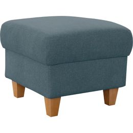 Home Affaire Polsterhocker &raquo;Palmera, B: 58 cm&laquo; mit Stauraum, Federkern blau 100% Polyester;Struktur (100% Polyester);Luxus-Microfaser in Lederoptik (