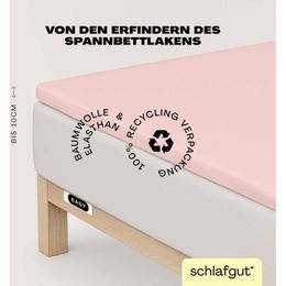Schlafgut Spannbettlaken &raquo;EASY Jersey Elasthan Topper&laquo; MADE IN GREEN by OEKO-TEX lila Jersey, Obermaterial: 95% Baumwolle, 5% Elasthan 1 Stk., Jersey, 180-