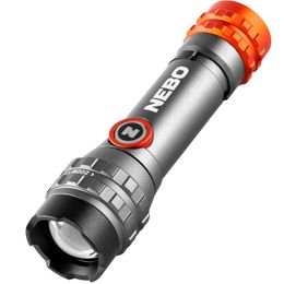 NEBO LED Taschenlampe &raquo; DAVINCI 450L FLEX&laquo; Taschenlampe inkl. Ladekabel, Flexibel mit Akku- oder Batteriebetrieb nutzbar silber Aluminium 
