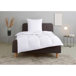 OTTO home Federbettdecke + Kopfkissen &raquo;Irah Bettdecke 135x200 cm, 155x220 cm&laquo; Set mit Kissen 80x80 cm, Sommer, Winter, Made in Germany wei&szlig; Bettdecken