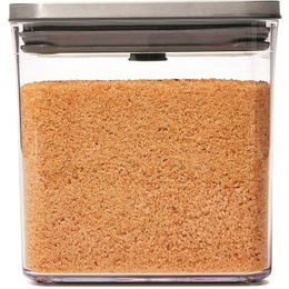 OXO SteeL Vorratsdose QUADRAT K- 2.6 L transparent Edelstahl, Kunststoff B/H/L: 16cm x 17cm x 16cm