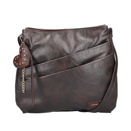 Rieker Damen Umh&auml;ngetasche Schultertasche, Damen Handtasche mit zwei Hauptf&auml;chern braun B/H/T: 24cm x 27cm x 6cm