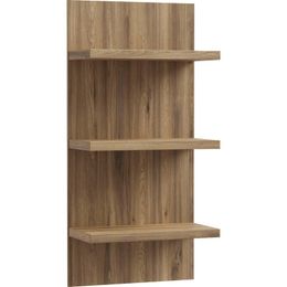 FORTE Wandregal &raquo;Lewisville&laquo; beige Holzwerkstoff B/H/T: 60cm x 125cm x 29,6cm