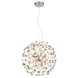 Globo LIGHTING H&auml;ngeleuchte &raquo;KATRINA&laquo; G9 1 Stk. Warmwei&szlig; Luster H&auml;ngelampe Esszimmer Esstisch-Lampe elegant &Oslash; 40cm H: 150cm, 1 Stk.