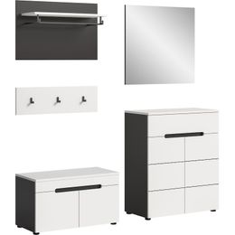 Home Affaire Garderoben-Set &raquo;REHAT, TOPSELLER!, 5-teilig, Breite 175cm, individuell stellbar&laquo; bestehend aus: Sitzbank, Paneel, Hakenleiste, Spiegel, 